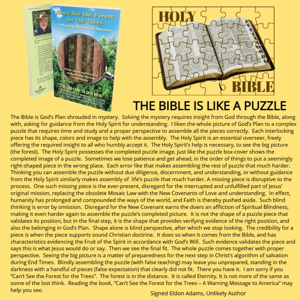 THE BIBLE IS LIKE A PUZZLE - Can't See the Forest for the Trees