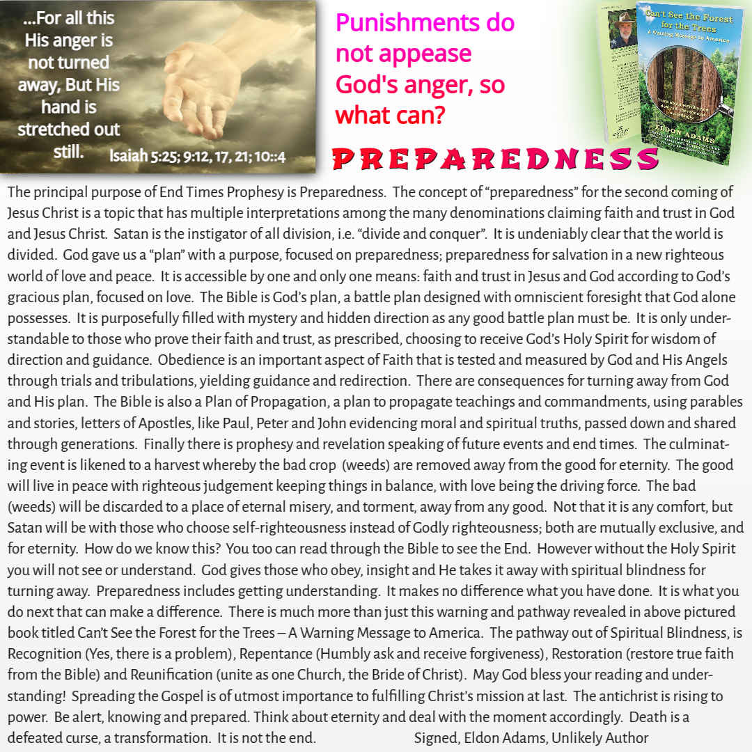 PREPAREDNESS - Can't See the Forest for the Trees